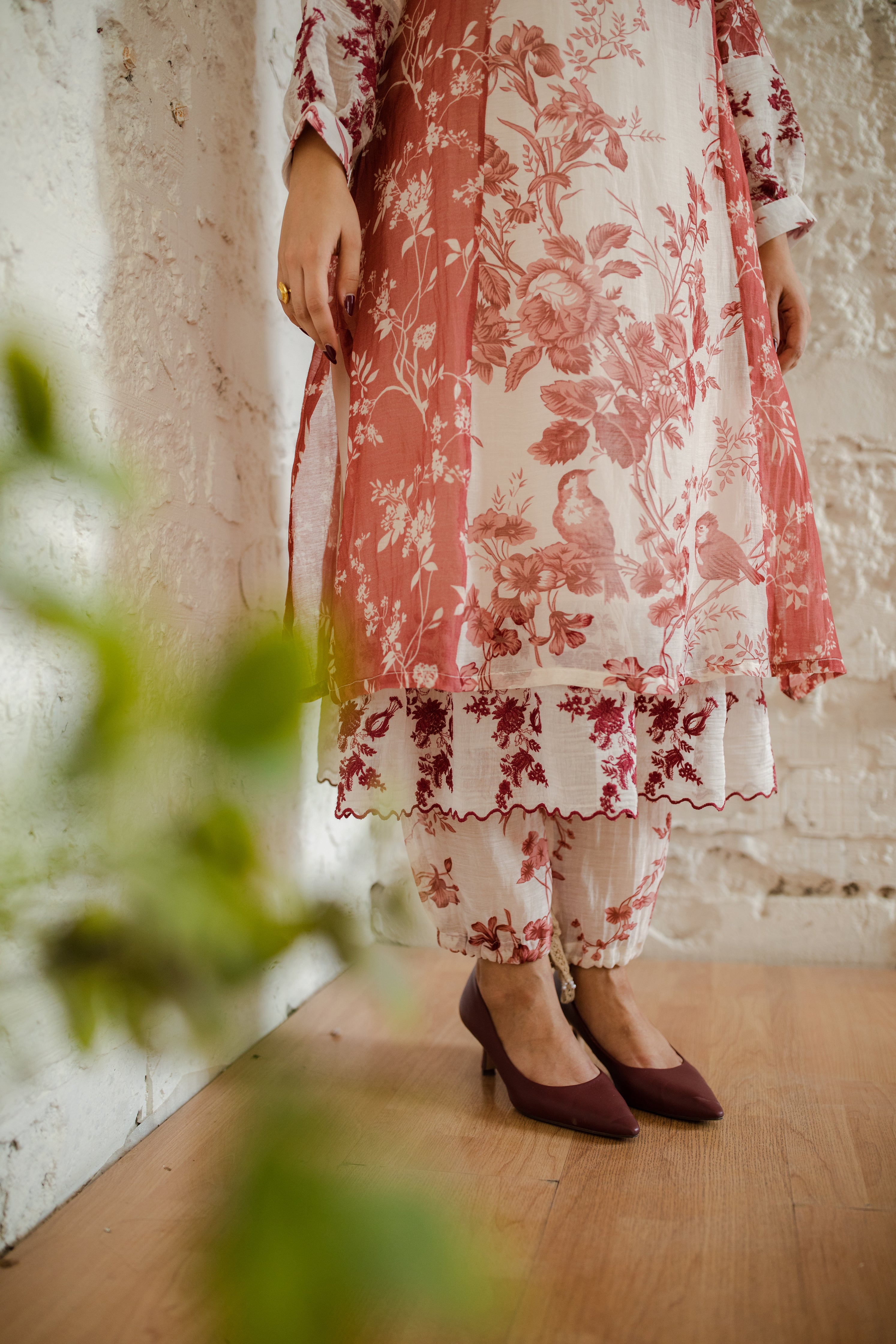 Meethi Reet Lal Mithas - set of 3 - kurta, pant and dupatta – Naaz By Noor