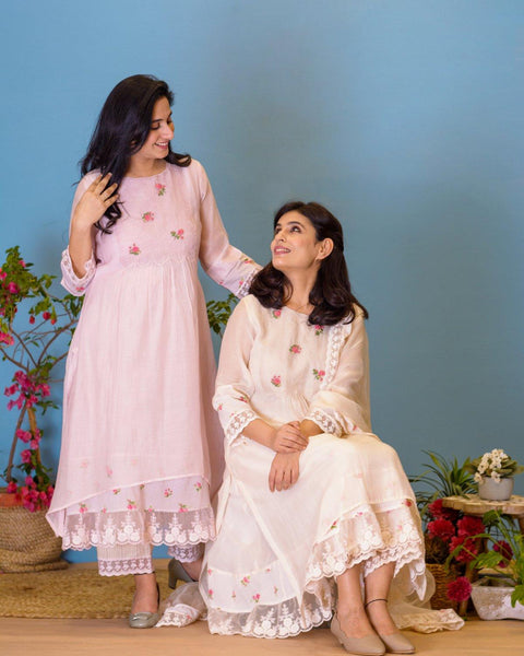 OUTBLOOM WHITE ENSEMBLE- SET OF 3 – Naaz By Noor